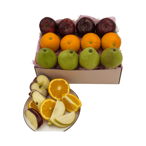 BOX10-Apples, Oranges, & Pears Gift – Honey Bear Fruit Baskets